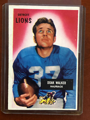 1955 Bowman #1 Doak Walker - Detroit Lions HOF'er Card #1 Set Break | eBay