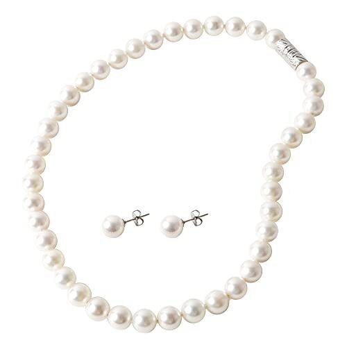 Pearl Necklace [Made in Japan] Magnetic Pearl Necklace Set 8mm | eBay