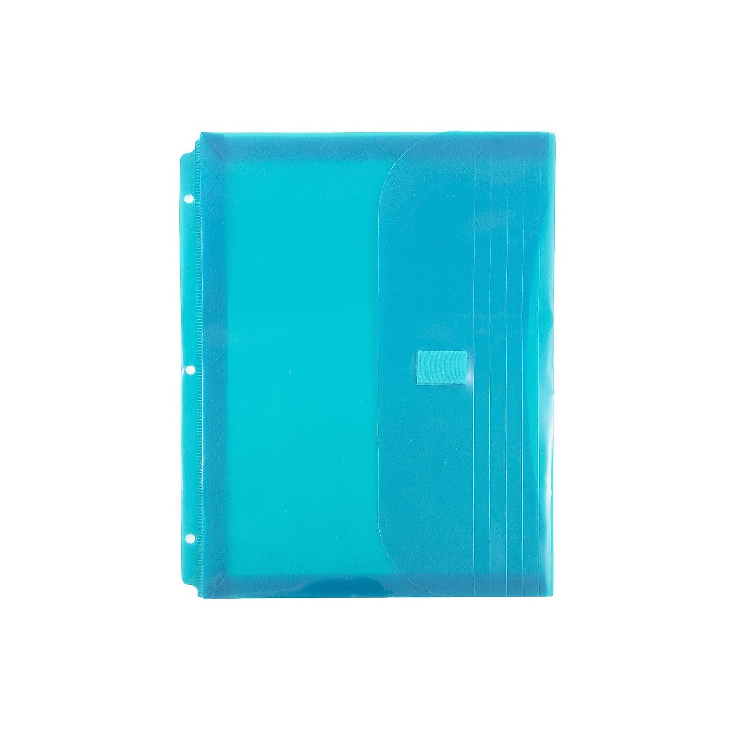 JAM Paper Plastic 3 Hole Punch Binder Envelopes with Hook & Loop 9.5 x ...