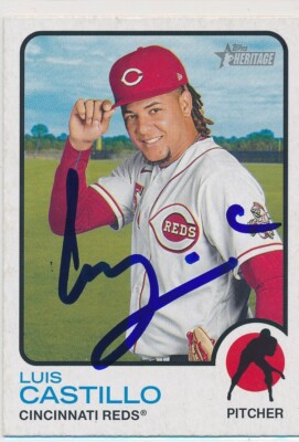 Luis Castillo Cincinnati Reds Autographed 2022 Topps Heritage Baseball ...