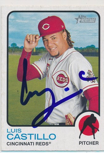 Luis Castillo Cincinnati Reds Autographed 2022 Topps Heritage Baseball ...