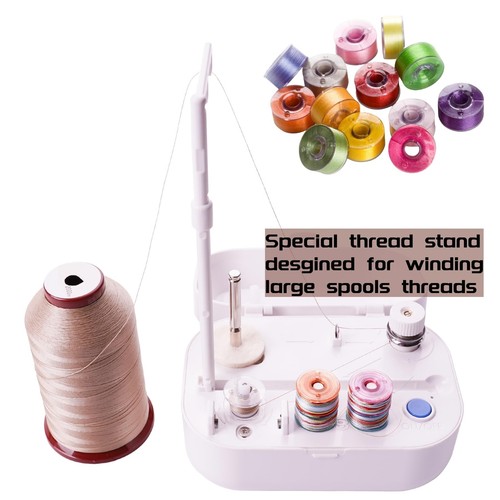Automatic Bobbin Winder with Auto Stopper Large Spool Thread Holder and ...