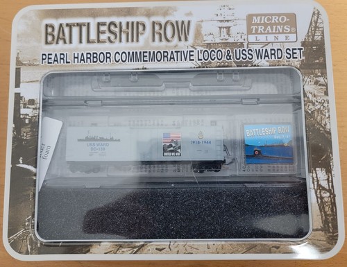 N MICRO TRAINS 993 21 061 Battleship Row Pearl Harbor Loco & USS Ward ...