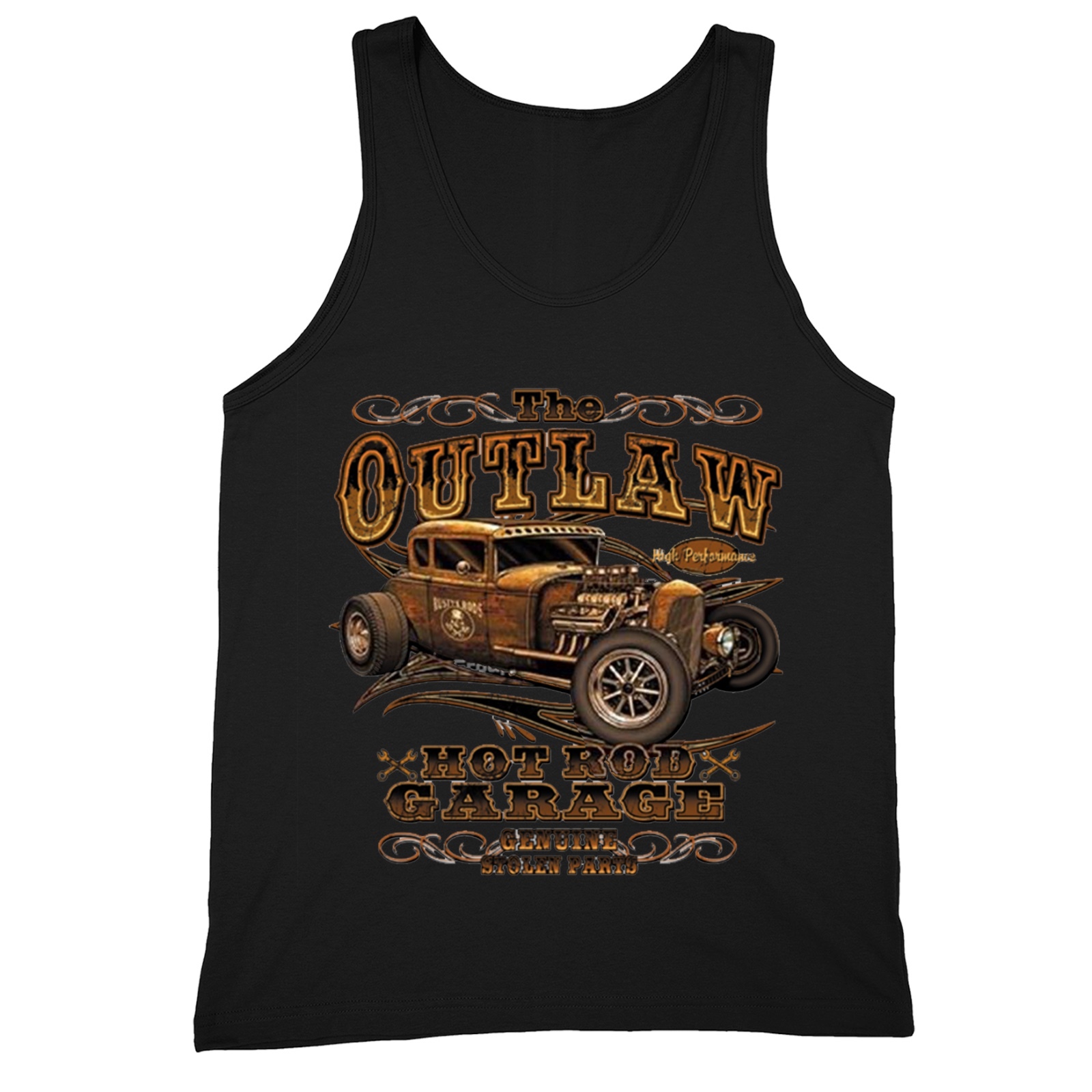 Outlaw Hot Rod Garage Tank USA America Patriot Motorcycle Car Tanktop ...