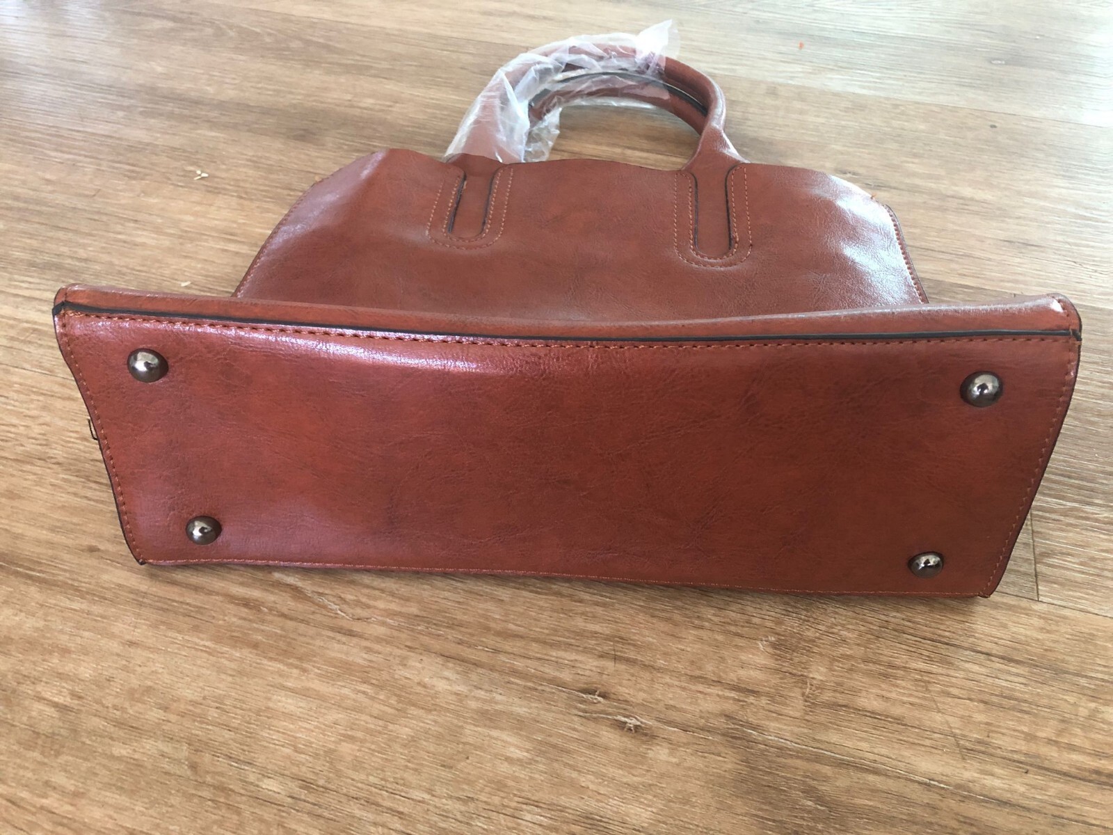 Woman Handbags Shoulder Crossbody Bags Faux Leather Light Brown Purse ...