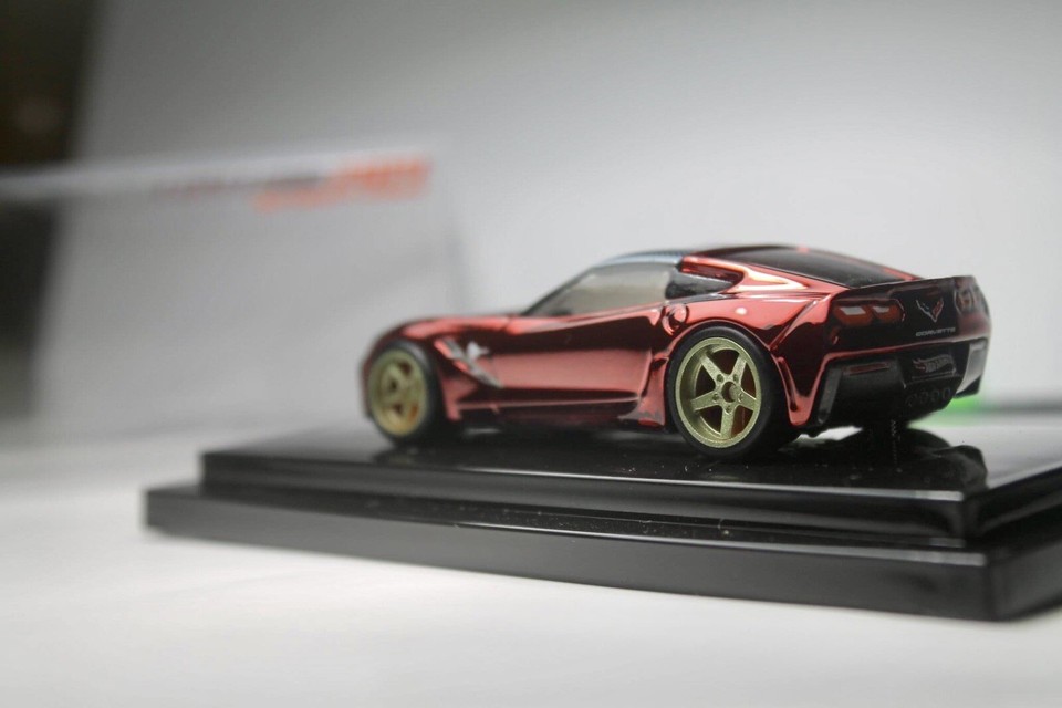 Hot Wheels 2014 Corvette Stingray Red Spectraflame CUSTOM With Display ...