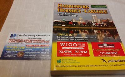 Harrisburg Hershey Carlisle PA Phone Book 2015-16 Yellow Pages Bus#s ...