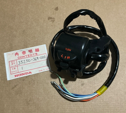 GENUINE HONDA CB250 CB360 74-78 L/H LEFT HANDLEBAR SWITCH ASSY 35250 ...
