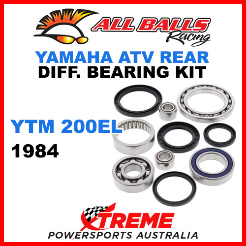 25-2030 Yamaha YTM 200EL 1984 ATV Rear Differential Bearing & Seal Kit ...
