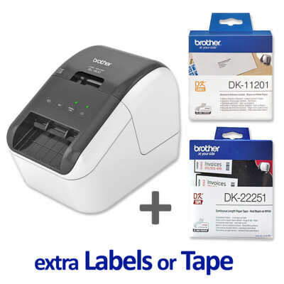 Brother QL-800 Label Printer BUNDLE, USB PC & MAC, P-touch, EXTRA QL ...