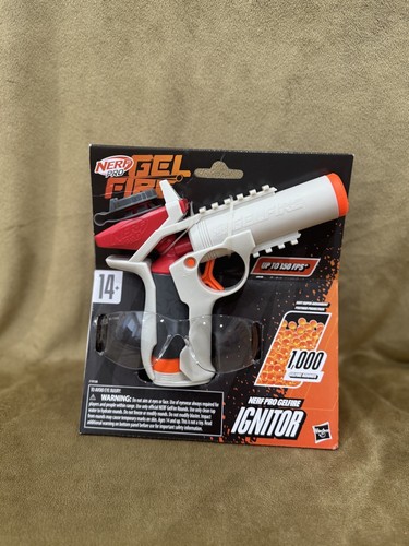 Nerf Pro Gelfire Ignitor Blaster Kit 1000 Gel Rounds Eye Protection ...