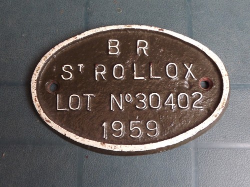 BR Mk1 Coach Plate St Rollox Works Worksplate Carriage Builders 30402 ...