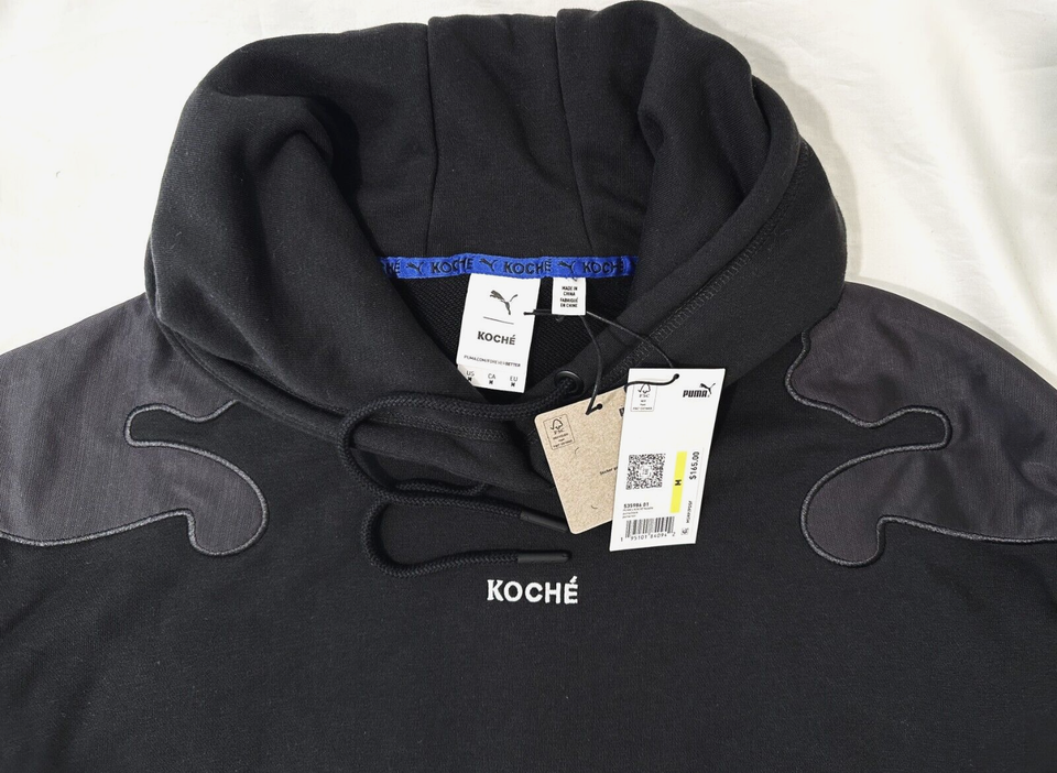 Puma Cropped Hoodie X Koche Womens Black Casual Outerwear 53598601 SZ.M ...
