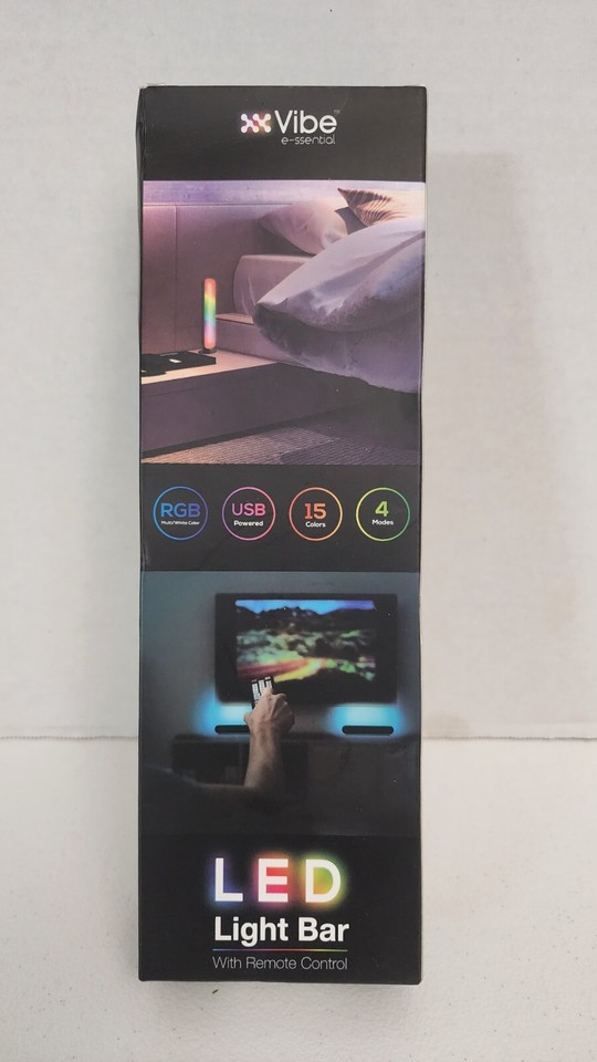 Vibe Essentials Multicolor LED Light Bar with Remote Control 11 Inches ...