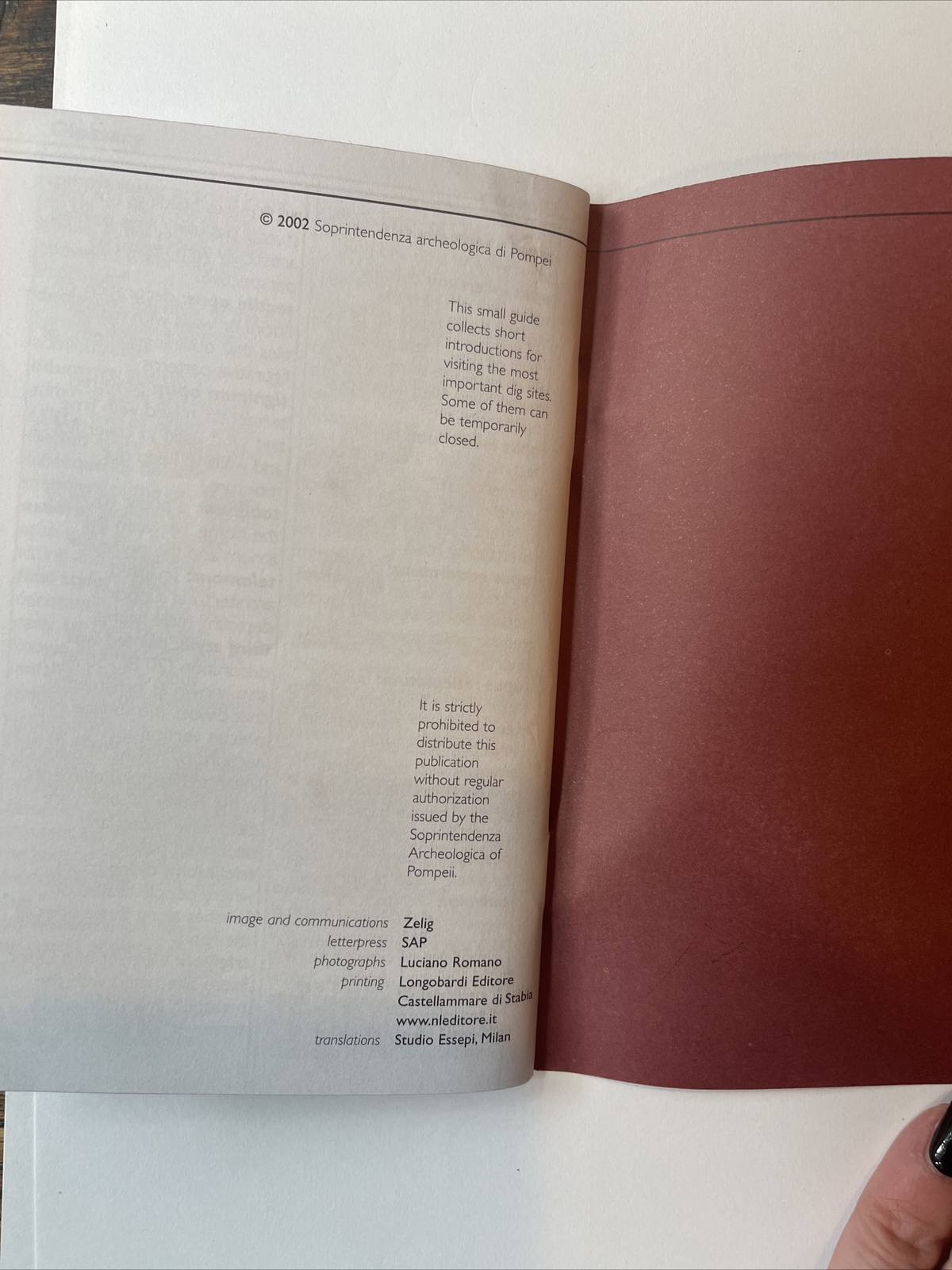 Brief Guide to Pompeii Italy Brochure book Booklet English Italy Travel ...