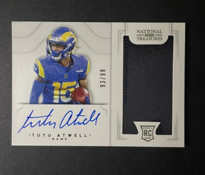 2021 Panini National Treasures Tutu Atwell RC Autograph Patch /99 Rams ...