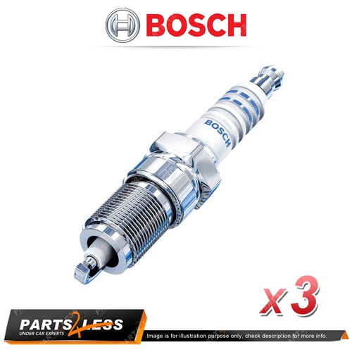 3 x Bosch Nickel Spark Plugs Y7LER02 0241135520 Nickel-plated Housing ...