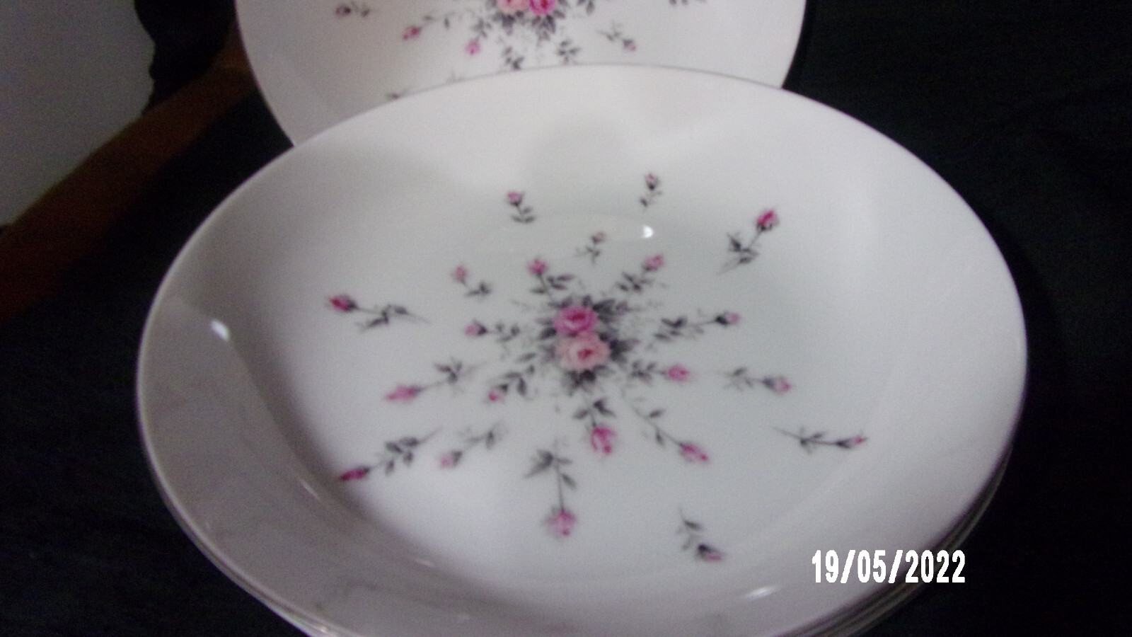 (4) Harmony House Fine China "Rosebud" Pattern 3534 Coupe Soup Bowl 7-3 ...