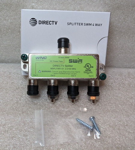 🔥New🔥 DirecTV MSPLIT4R1-01 4-way WNC SWIM Splitter DTV Direct 4Way ...