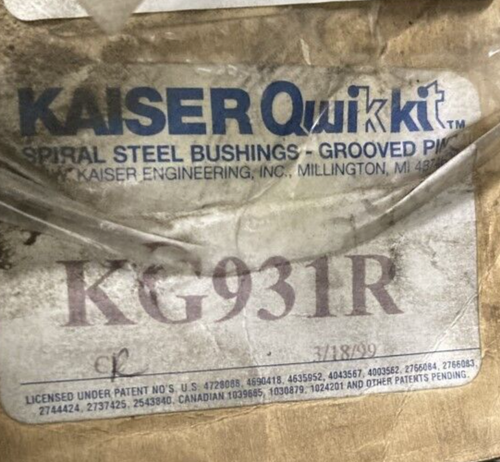 Meritor Stemco Kaiser Qwik Kit No Ream King Pin Set FG931 #KG931R | eBay