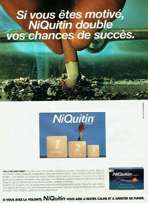 Publicité Advertising 089 2001 Niquitin nicotine motivé arreter de ...