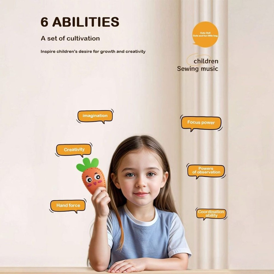 Frog Carrot Pendants Children's Sewing Toys DIY Doll Making Children's ...