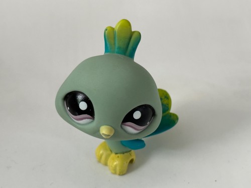 Littlest Pet Shop Authentic # 985 Teal Green Peacock Purple Eyes | eBay