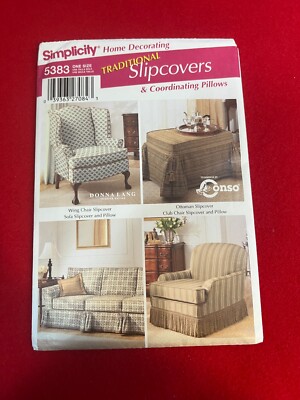 Simplicity 5383, Slipcovers, Sofa, chairs, ottoman, New Uncut | eBay