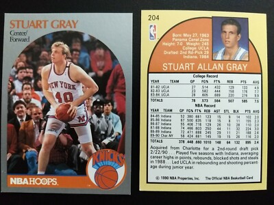1990 NBA Hoops Basketball Card #204 - Stuart Gray | eBay