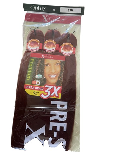 xpression braiding hair pre stretched 3X Color 350 -7Pack | eBay