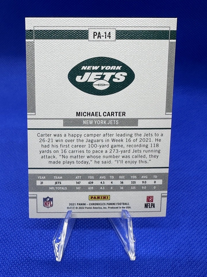 2021 Panini Chronicles - Panini #PA-14 Michael Carter (RC) | eBay