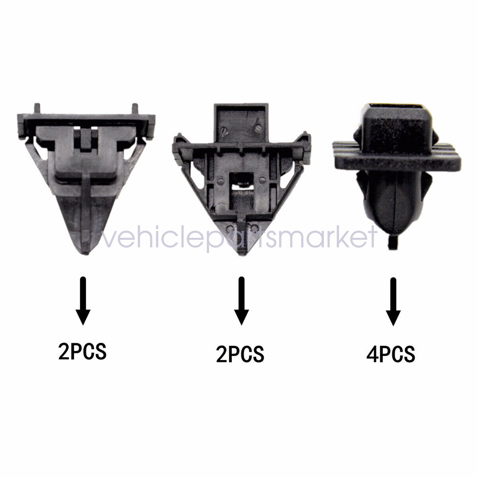 8pc Upper Panel Front Fender Moulding Clip 61991-35010 For Toyota FJ ...
