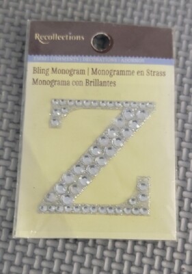 Recollections Bling Monogram Letter "Z" | eBay