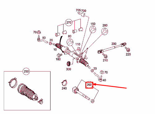 NEW MERCEDES-BENZ ML W164 STEERING TIE ROD DRAG LINK A1644600005 | eBay