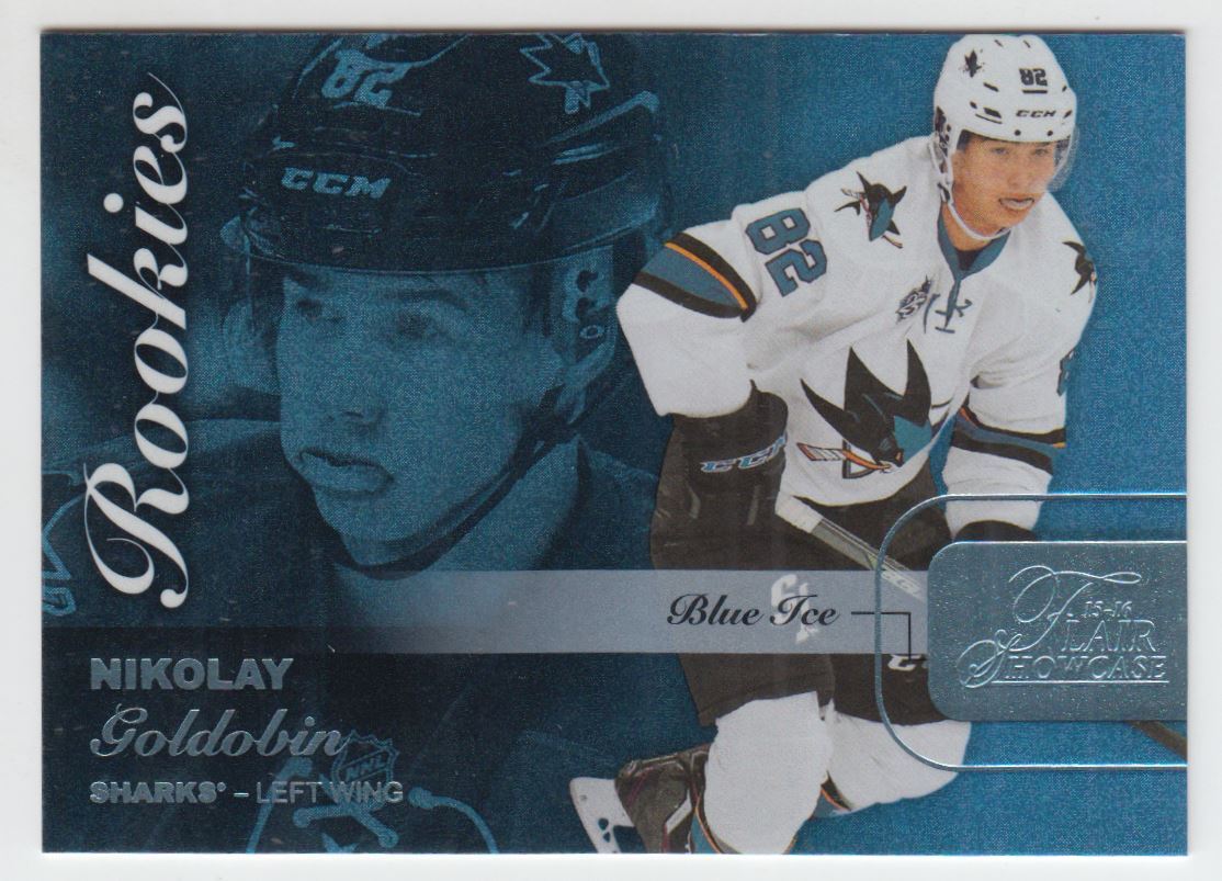 2015-16 Fleer Showcase Flair Blue Ice #58 Nikolay Goldobin /199 | eBay
