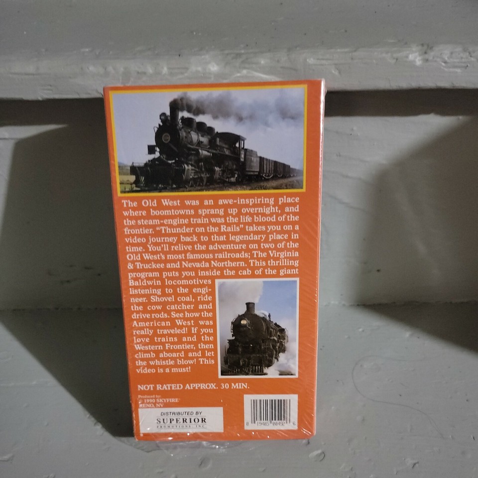 Thunder on the Rails VHS Tape Railroad Trains Vtg 1990 Skyfire Reno ...
