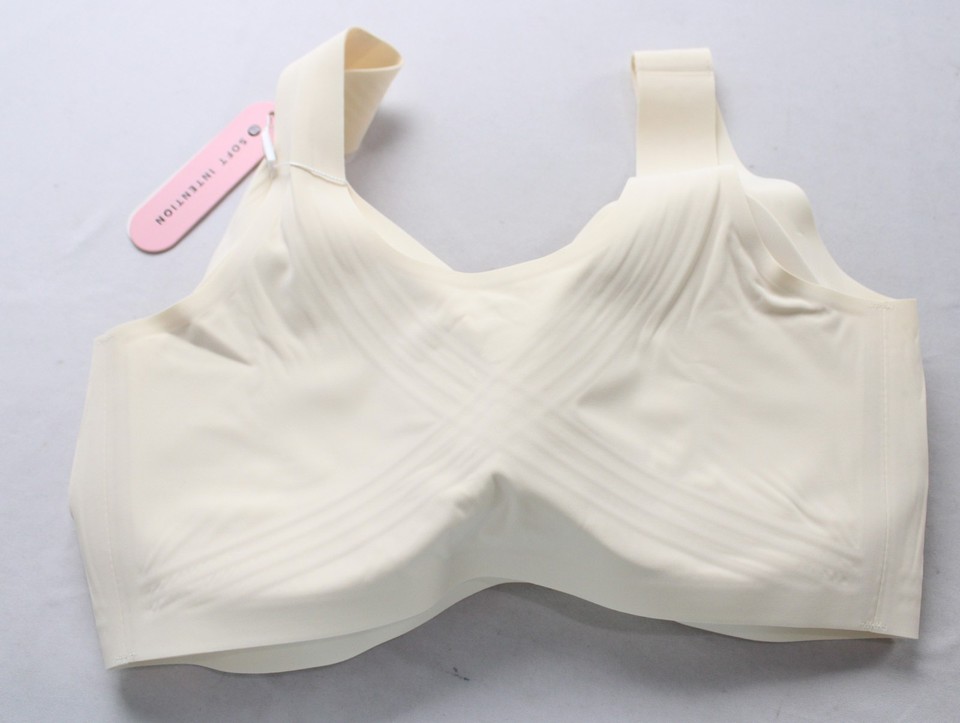 Soft Intention Women's Jelly Wireless Push-Up T-Shirt Bra AC2 Ivory ...