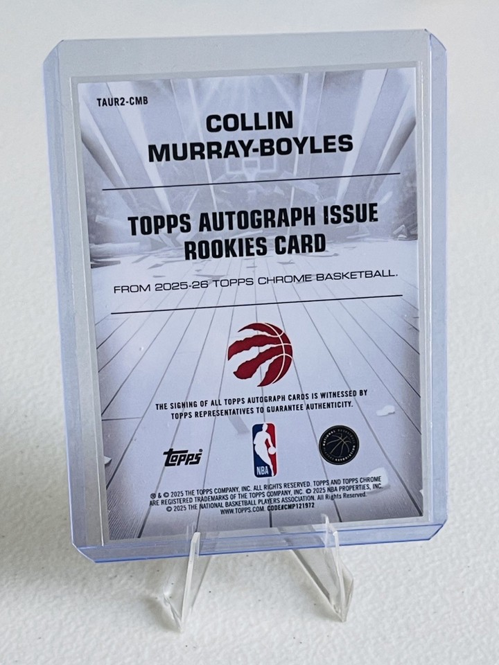 2025-26 Topps Chrome Collin Murray-Boyles Autograph Issue Top Rookie ...