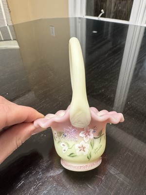 Fenton Burmese Mini Basket QVC 10th Anniversary, George And Bill Fenton ...