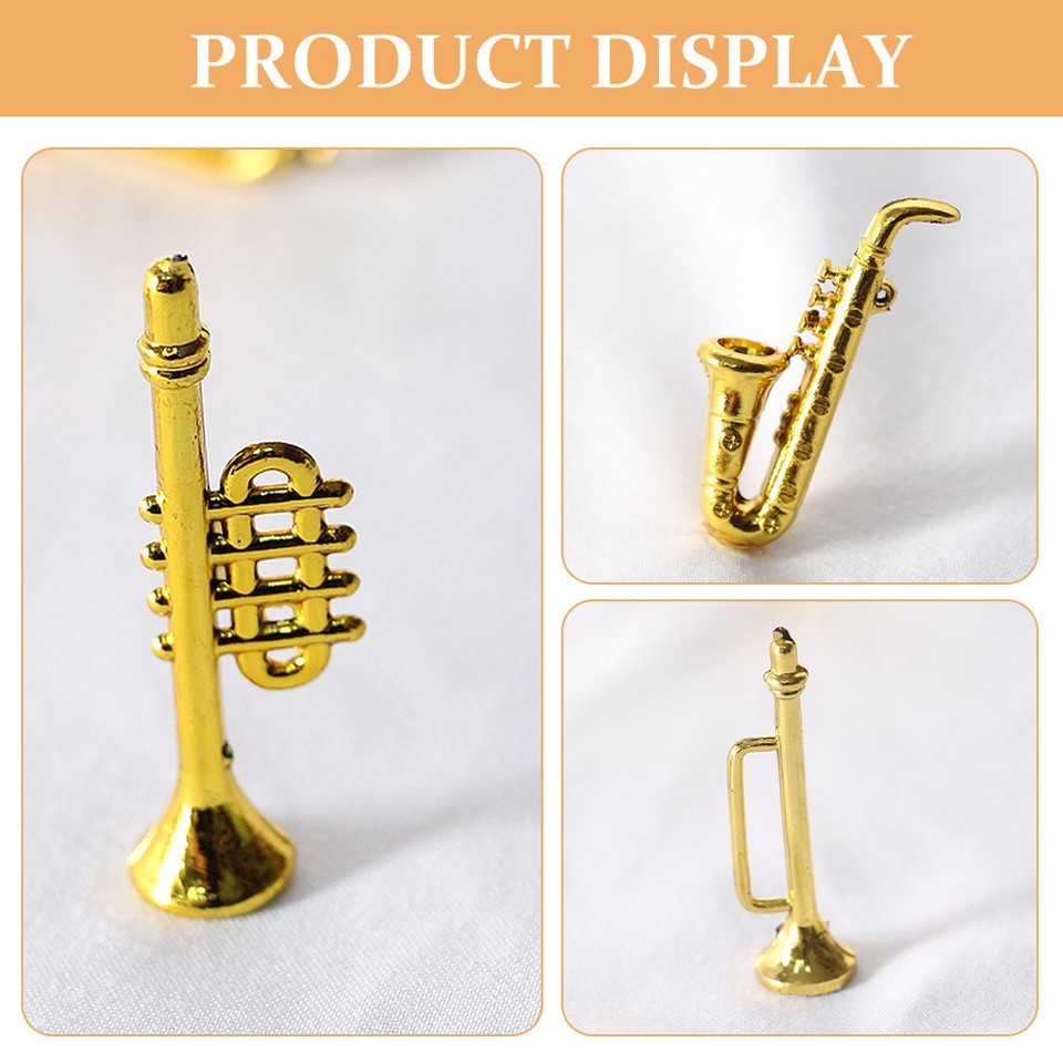 4Pcs Miniature Classical Instrument Models Realistic Mini House Decor ...