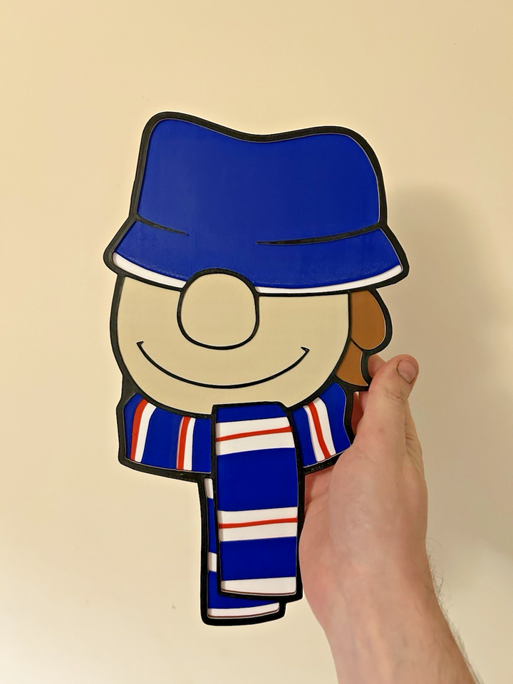 Large Union Bears Mascot UB07 3D Rangers Wall Hanger Ultras 12” For Bar ...