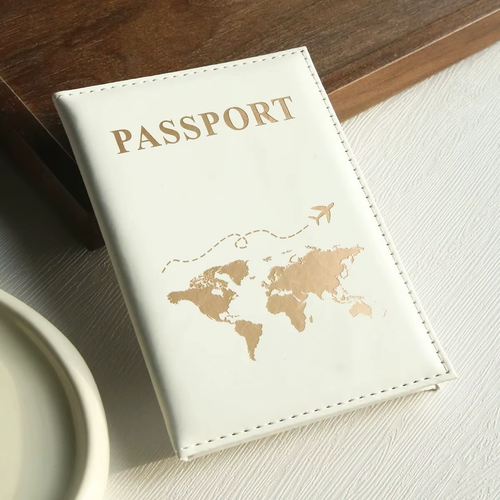 Passport Cover Passport Holder World Map Organizer Protective Card Case ...