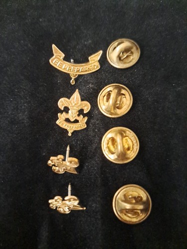 4-Vintage BSA Boy Scouts of America Be Prepared Eagle Lapel Pins | eBay