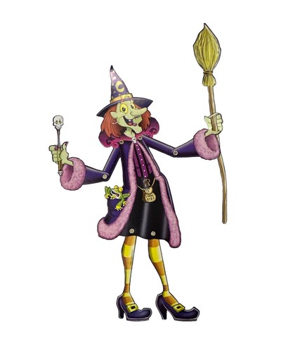 Vintage Beistle Halloween Witch Jointed Hanging Decoration 2006 | eBay