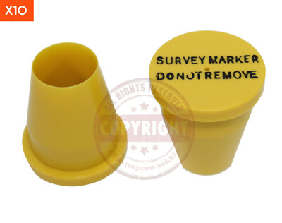5/8" YELLOW SURVEYORS CAPS,SURVEY MARKER,SURVEYING,BOUNDARY,PROPERTY ...