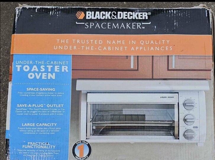 NEW Black & Decker Spacemaker Under Cabinet Toaster Oven/Bake Broiler ...