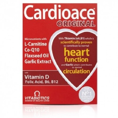 VITABIOTICS CARDIOACE ORIGINAL HEART SUPPORT 30 TABLETS 5021265221608 ...