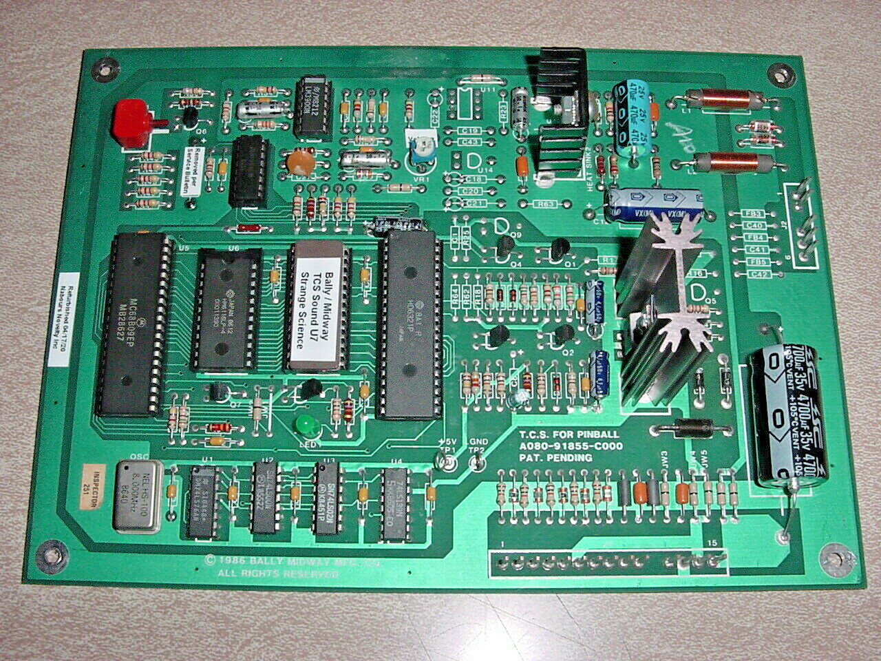 Bally Pinball 'Turbo Cheap Squeak' Sound Board Refurbish Service. READ ...