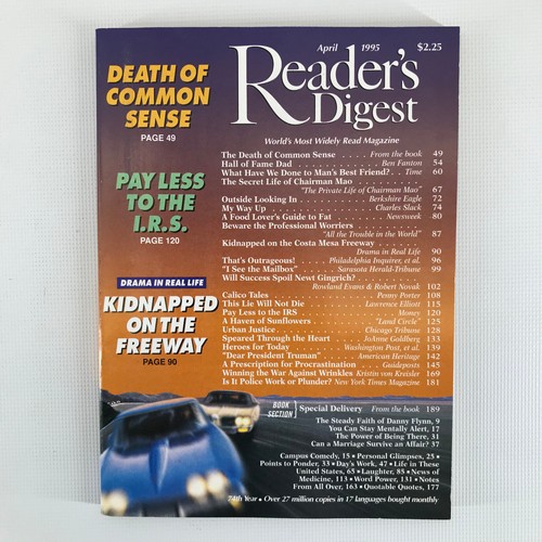 Reader's Digest #876 April 1995 Subscription Edition | eBay