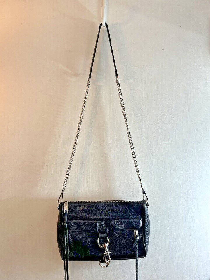 Rebecca Minkoff Black Leather MAC Crossbody Purse Bag | eBay